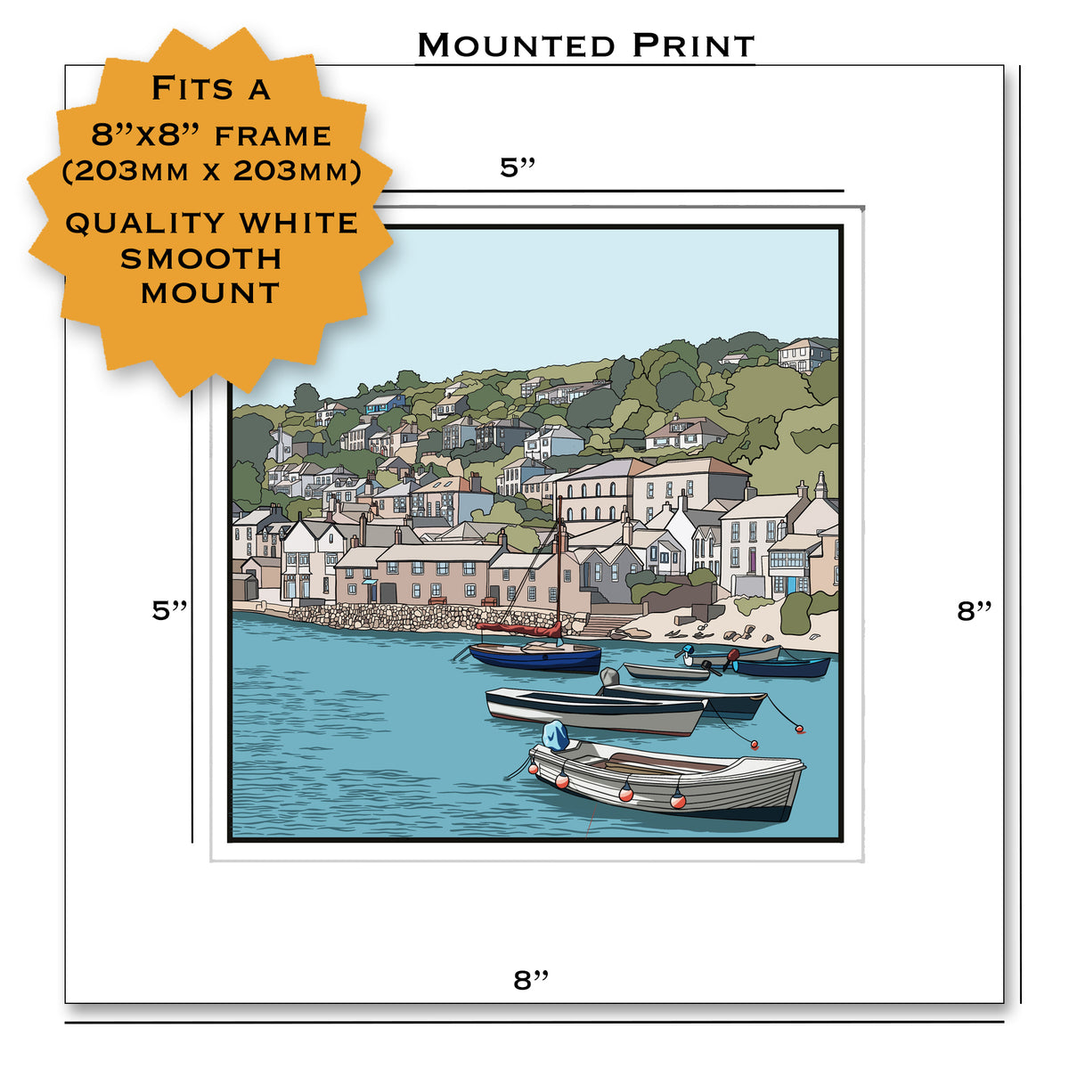 Mousehole Harbour, Cornwall Print | Zoe Howard