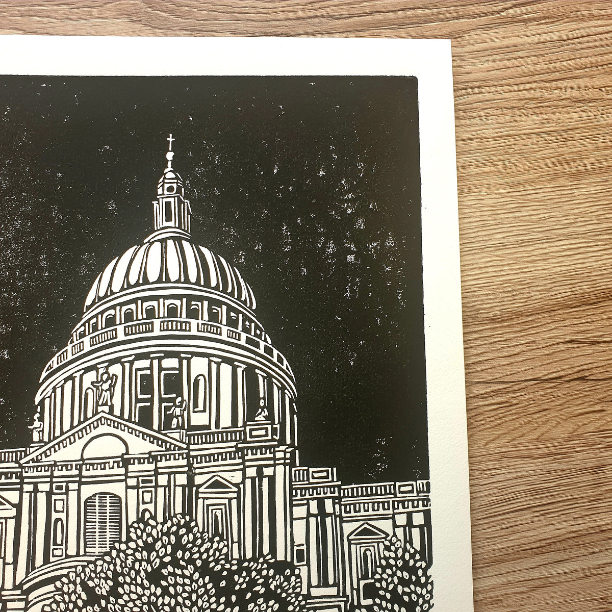 "St Paul's Cathedral, London" Seconds linocut print | Zoe Howard
