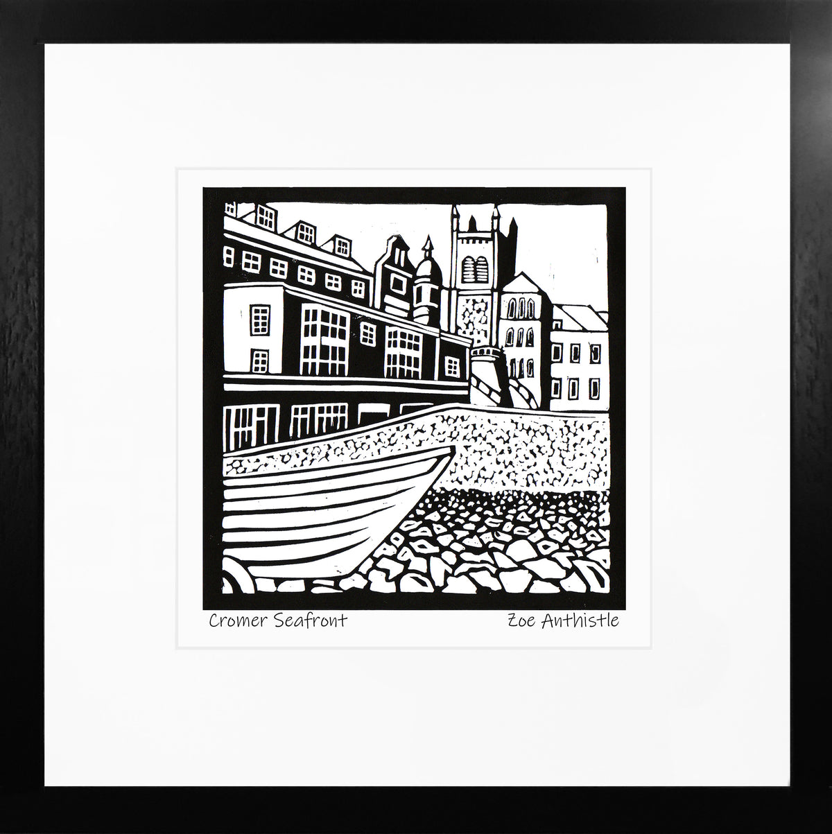 'Cromer Seafront' Limited Edition Original Linocut | Zoe Howard