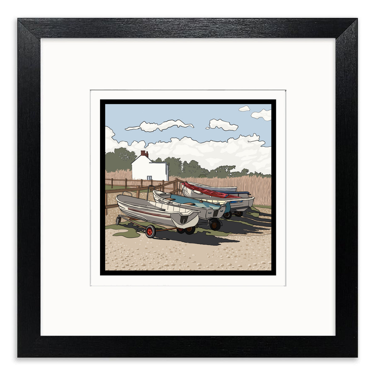 Brancaster Staithe Mounted Digital Print | Zoe Howard