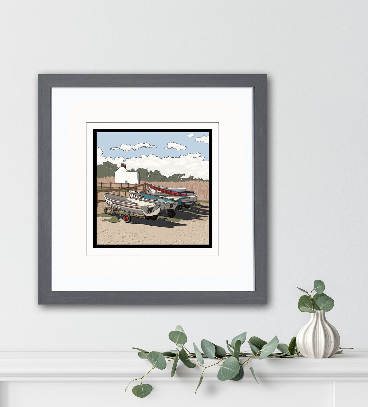 Brancaster Staithe Mounted Digital Print | Zoe Howard