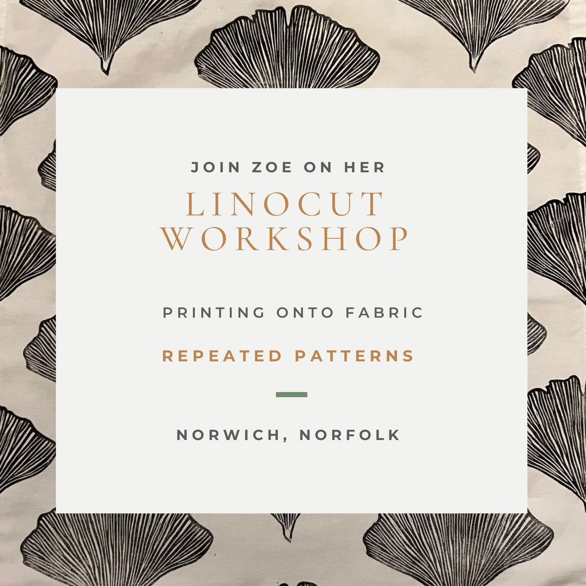 Linocut printing onto fabric | Zoe Howard